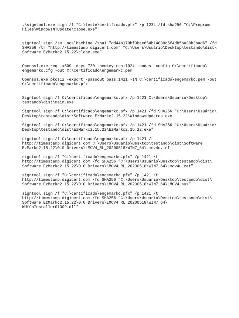 Code Signing Process with Signtool | PDF | Computers