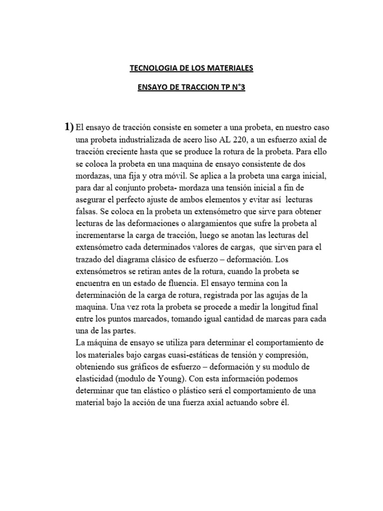 Tpn° 3 | PDF | Deformación (ingeniería) | Mecánica