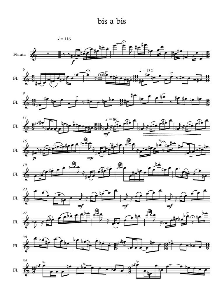 Bis a Bis - Partitura Completa | PDF