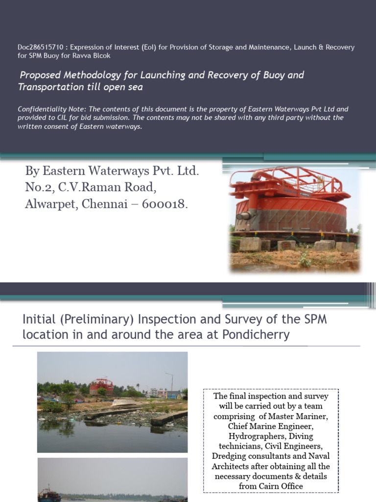 Launching and Recovery of SPM Buoy | PDF | Dredging | Hydrography