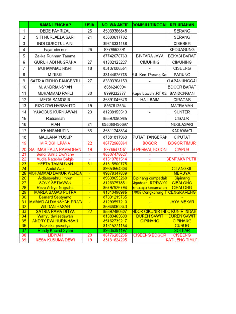Data Kandidat MPP Sales 2024 | PDF