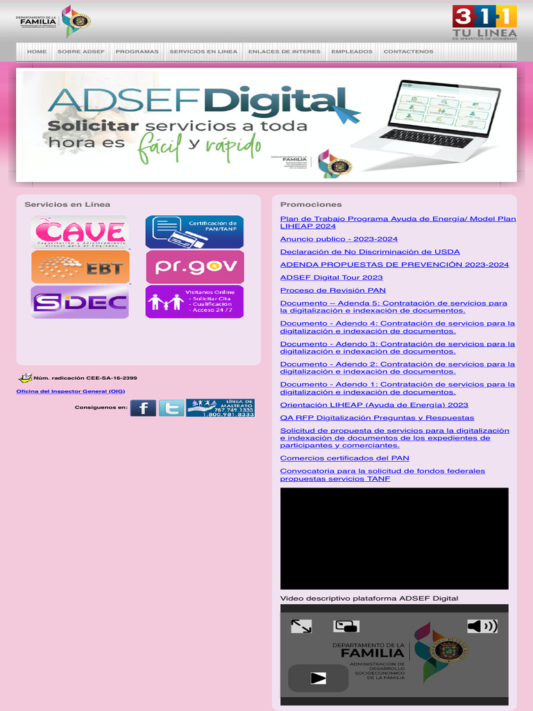 Servicios Digitales ADSEF 2023-2024 | PDF