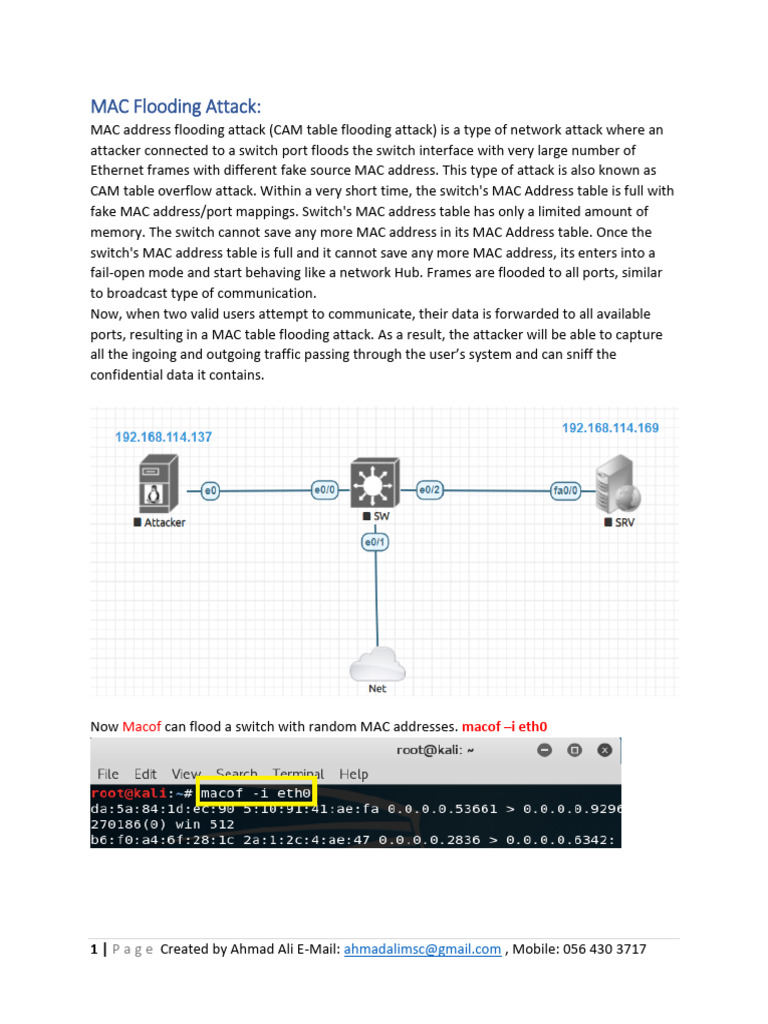 Understanding MAC Flooding Attacks | PDF