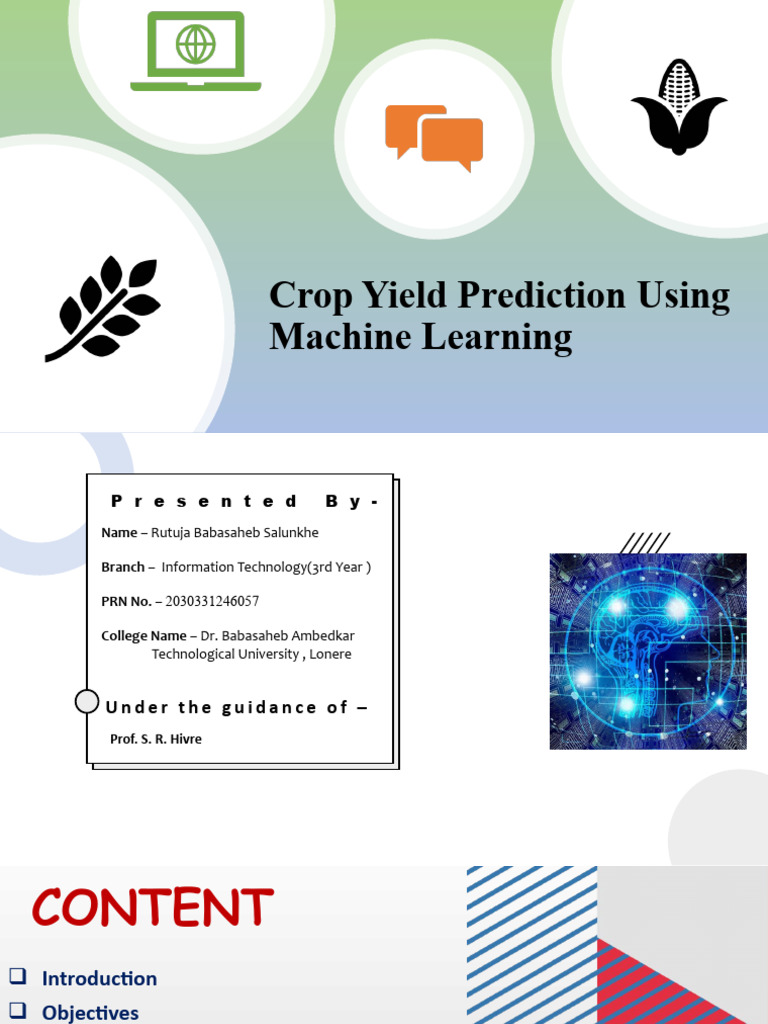 Crop Yeild Prediction Using ML | PDF | Machine Learning | Prediction
