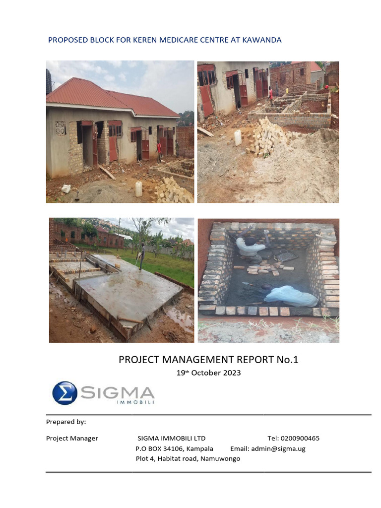 Project Management Report No.1 at 19.10.2023 | PDF | Tile | Plaster