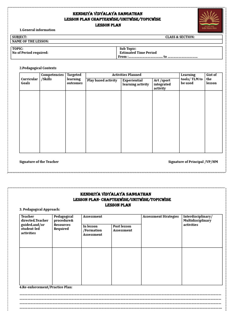 lesson plan format | Download Free PDF | Lesson Plan | Pedagogy