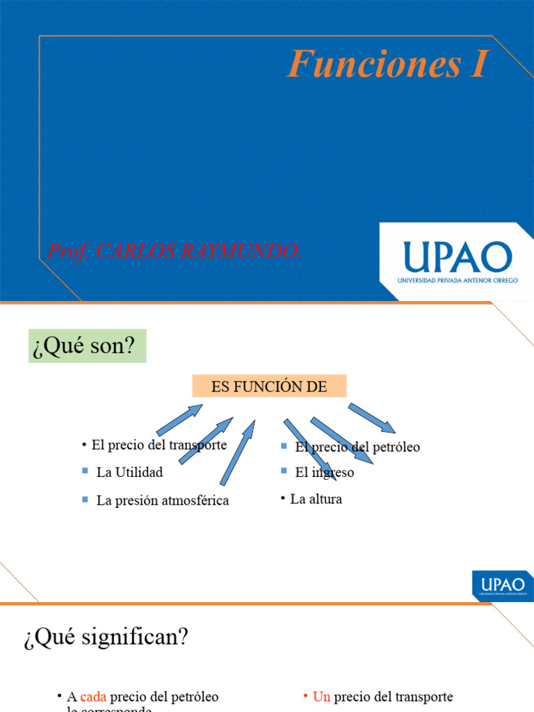 Semana 01 (Funciones I) | PDF | Pendiente | Función (Matemáticas)