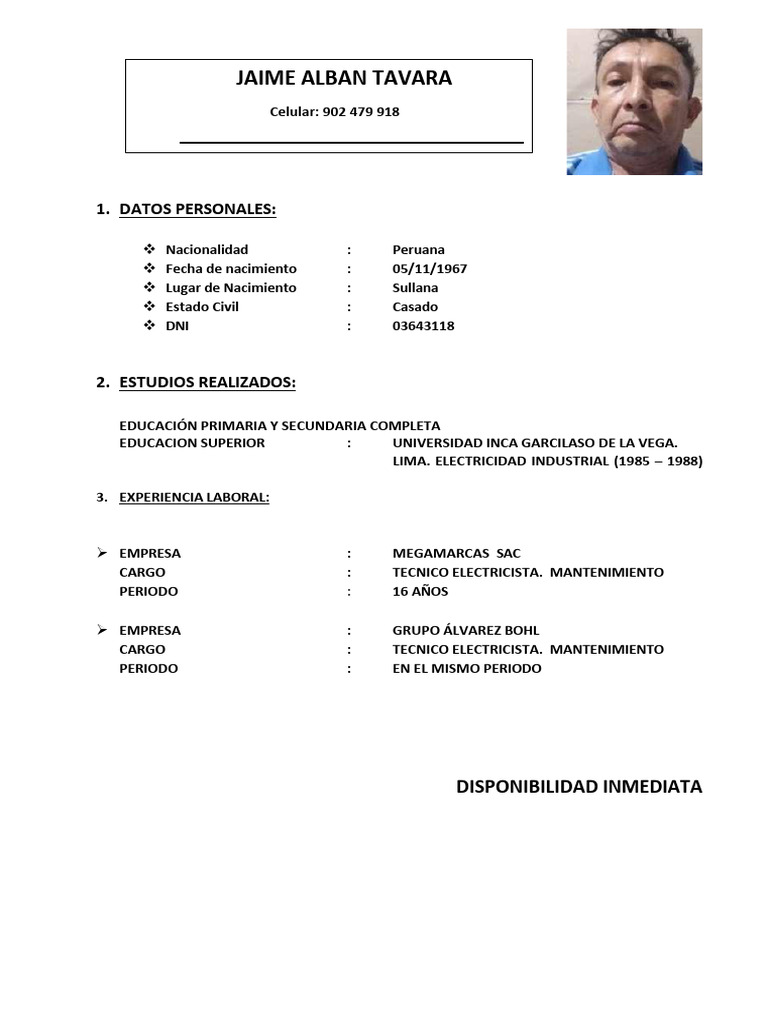 CV Jaime Alban1 | PDF