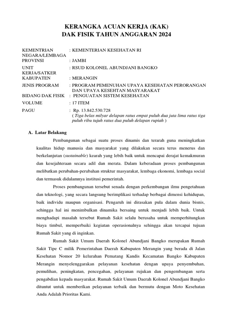 Acuan Dan Dak 2024 | PDF