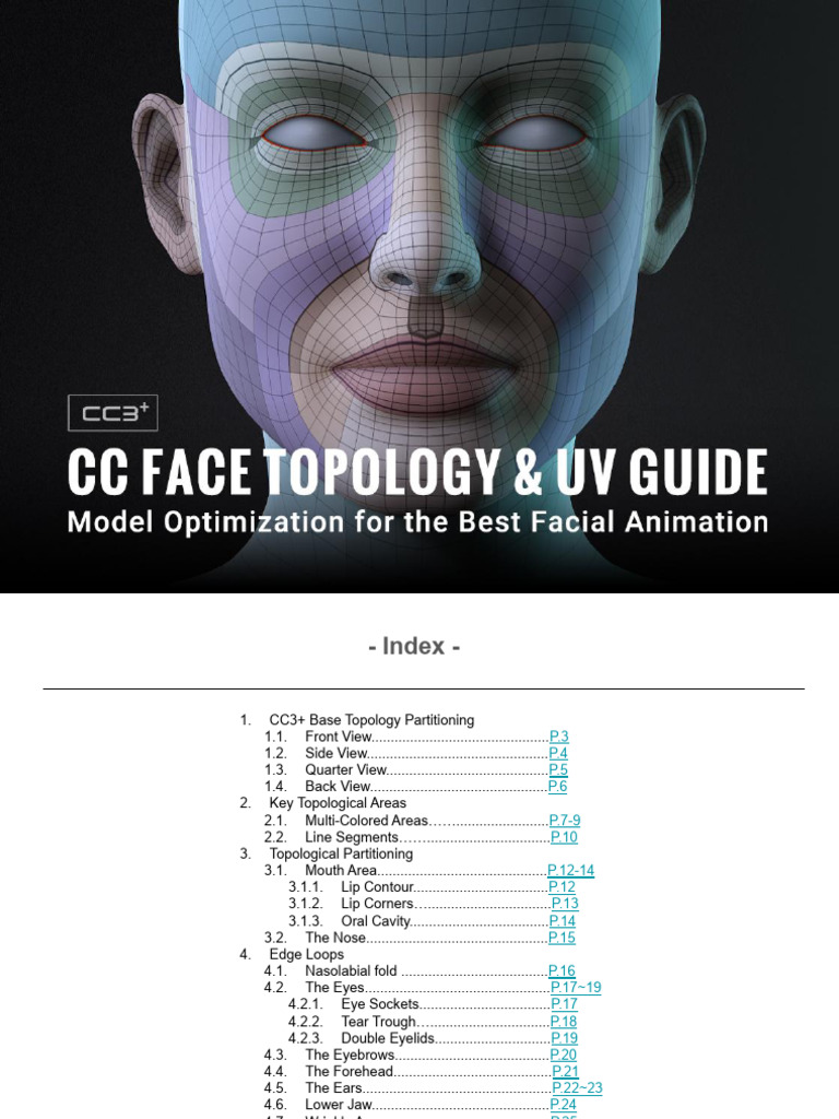 Face Topology Guide for Character Models | PDF | Lip | Mouth