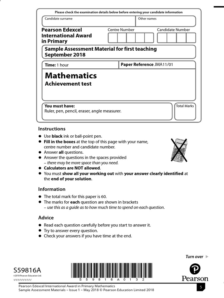 IPrimary Maths SAM | Download Free PDF | Area | Mathematics