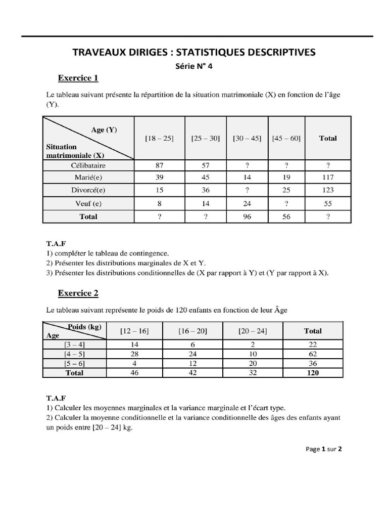 Exercices Corriges De Statistique Appliquee A La | Ultimate Review [8 ...