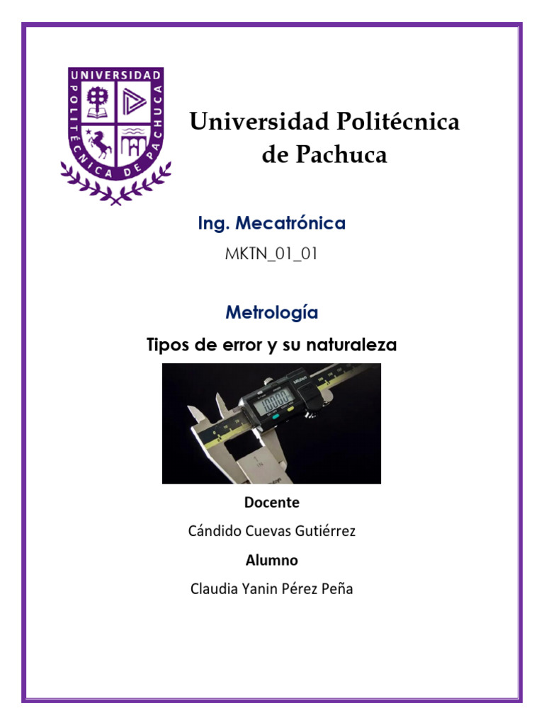 Tipos de Error y Su Naturaleza | PDF | Medición | Incertidumbre
