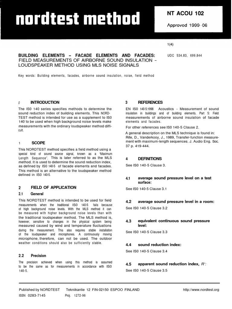Building Elements - Facade Elements and Facades | PDF | Sound | Acoustics