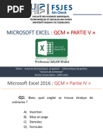 QCM - Microsoft Word - Excel - PowerPoint | PDF | Microsoft Word | Microsoft Excel