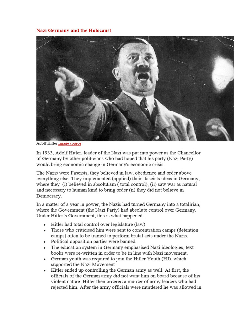 Nazi Germany's Rise and the Holocaust | PDF | Nazi Germany | Nazism