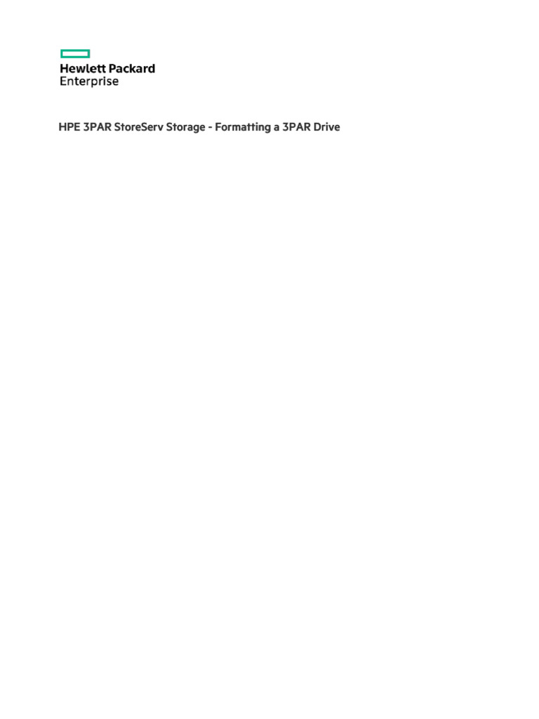 HPE - Sf000075068en - Us - HPE 3PAR StoreServ Storage - Formatting A ...