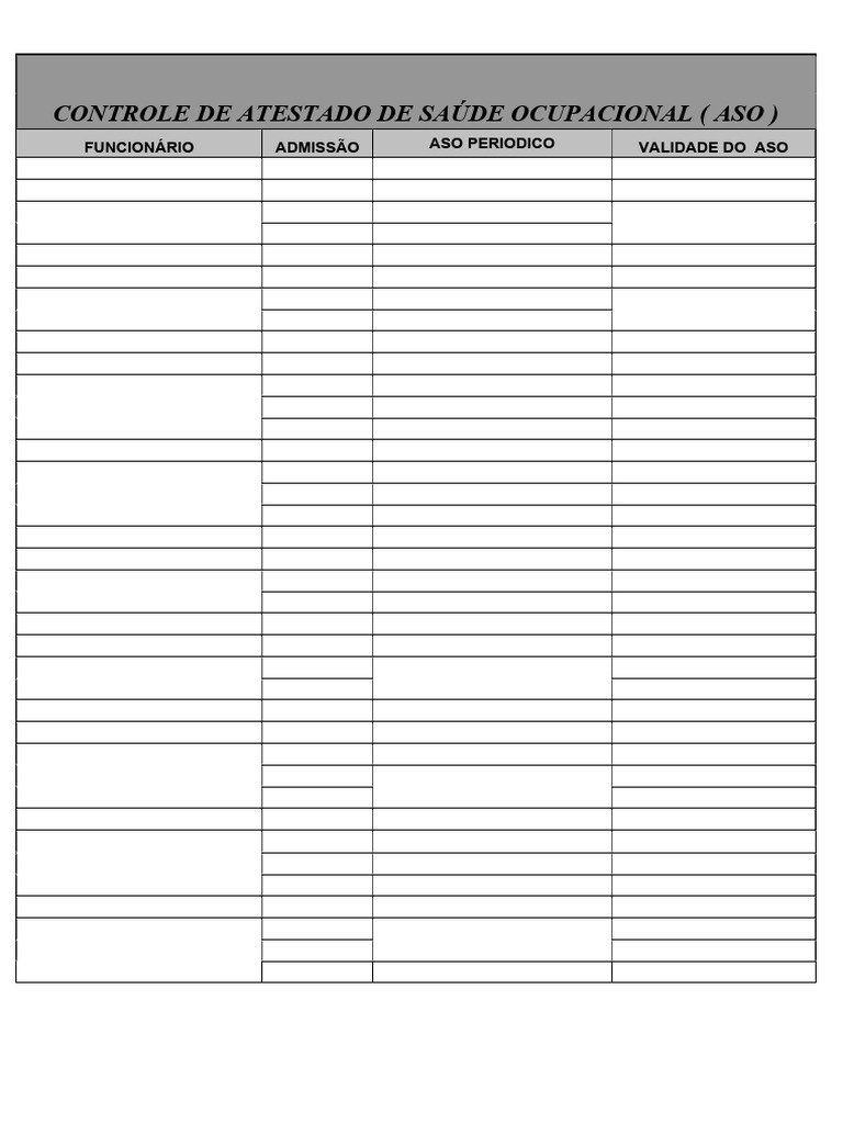 Planilha de Aso | PDF | Bem-estar