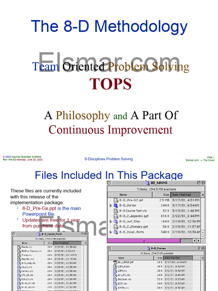 8-D Problem Solving Methodology Guide | PDF | Standard Deviation