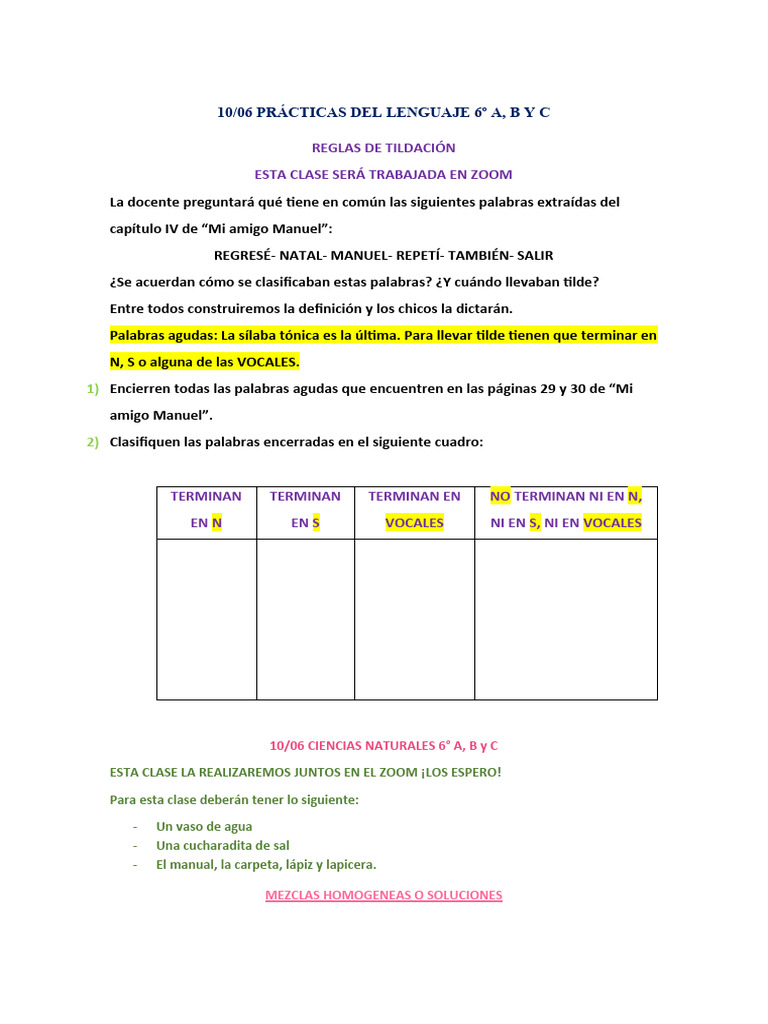 10 06 Tarea 6º Abc | PDF