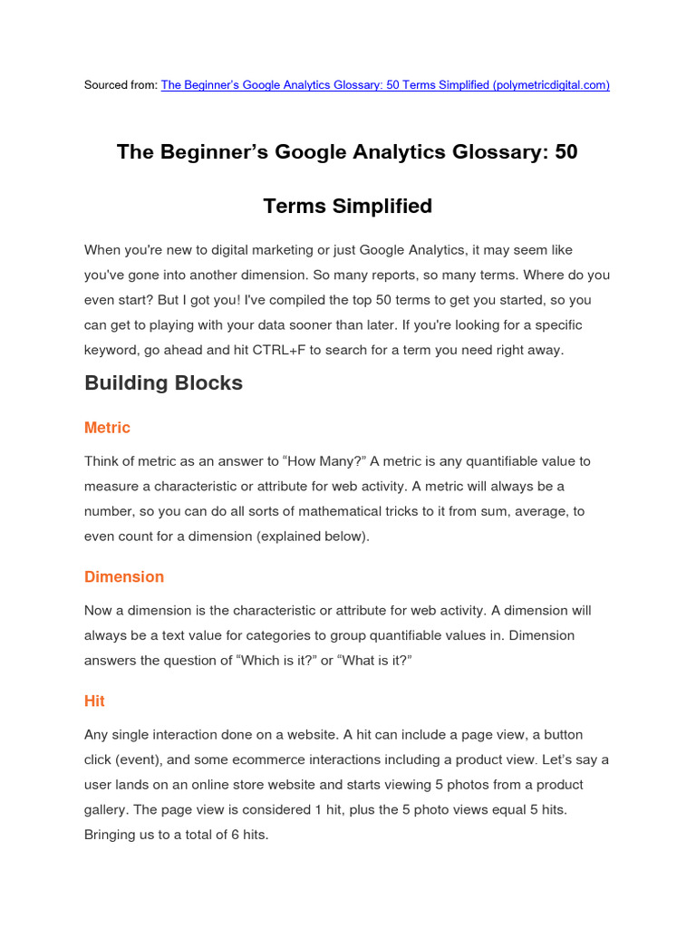 Data Analytics Glossary | PDF | Http Cookie | Search Engine Optimization
