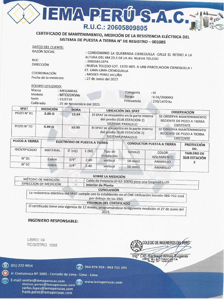 Pozo A Tierra SE2 | PDF