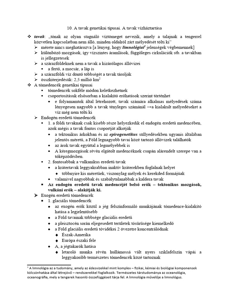 A Tavak Genetikai Típusai | PDF