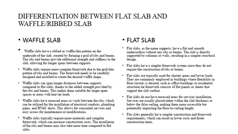 Differentiation Between Flat Slab and Waffle | PDF | Beam (Structure) | Building Engineering