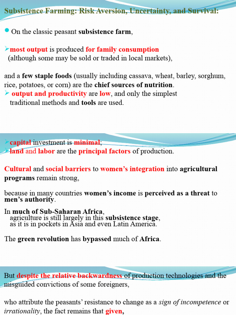 Devt Econ II PPT 4 3 | PDF | Agriculture | Labour Economics
