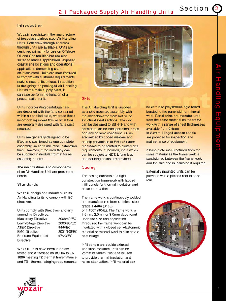 Section 02 - Air Handling Units and Fan Skids | Download Free PDF ...