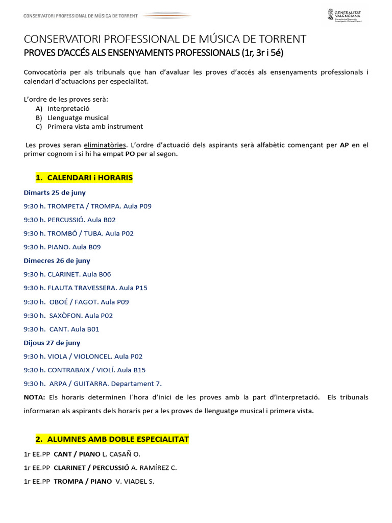 Proves Acces Eepp Calendari 2024 | PDF