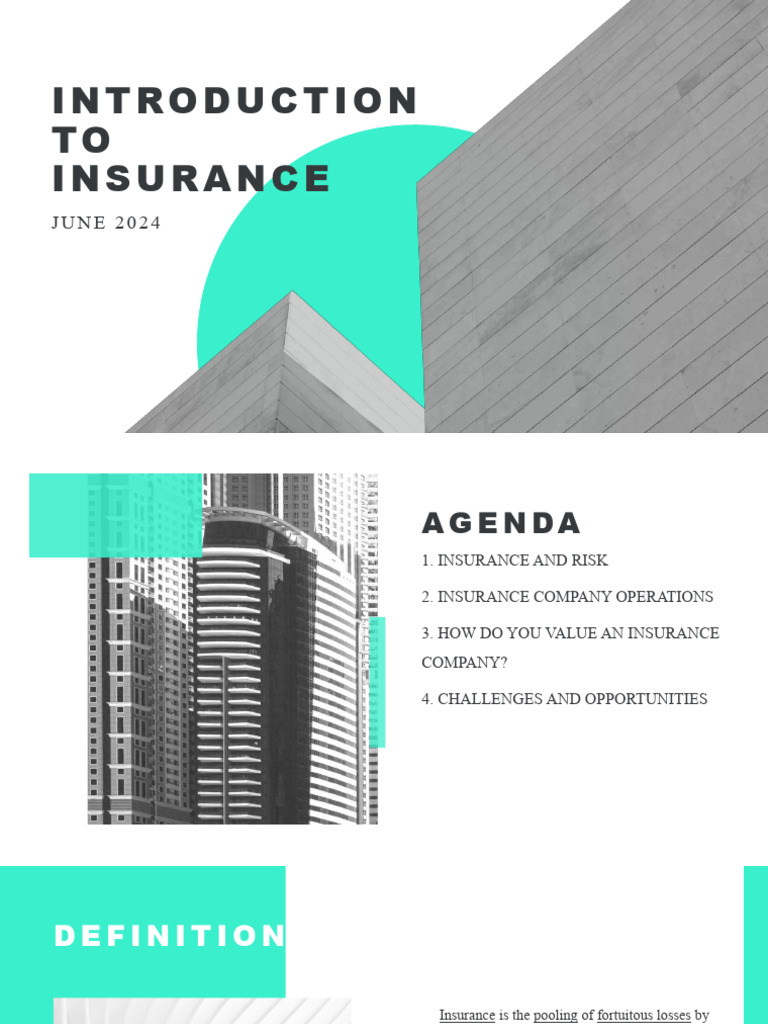 Introduction To Insurance | PDF | Reinsurance | Insurance
