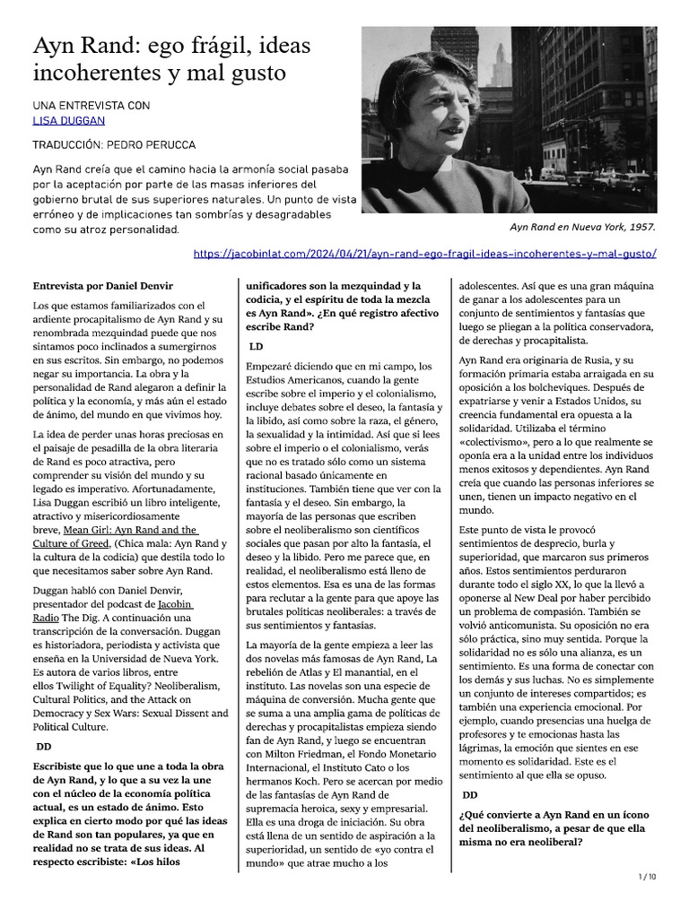 Aynd Rand | PDF | Ayn Rand | Capitalismo