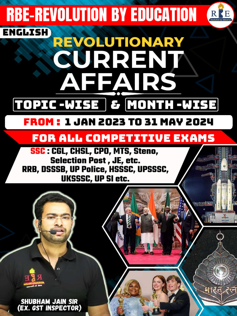 (Eng) RBE Current Affairs Ebook (Jan 2023 To May 2024) | PDF