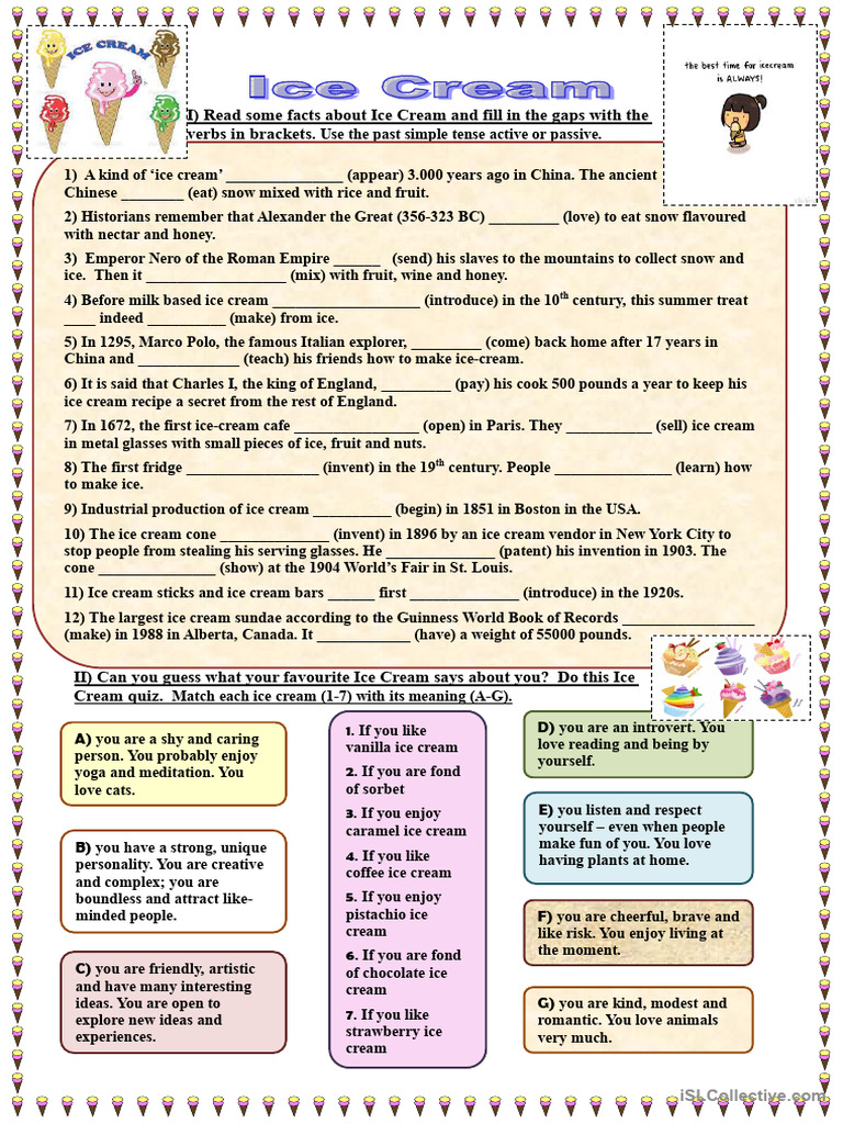 A2.Ice Cream | PDF | Ice Cream | Foods