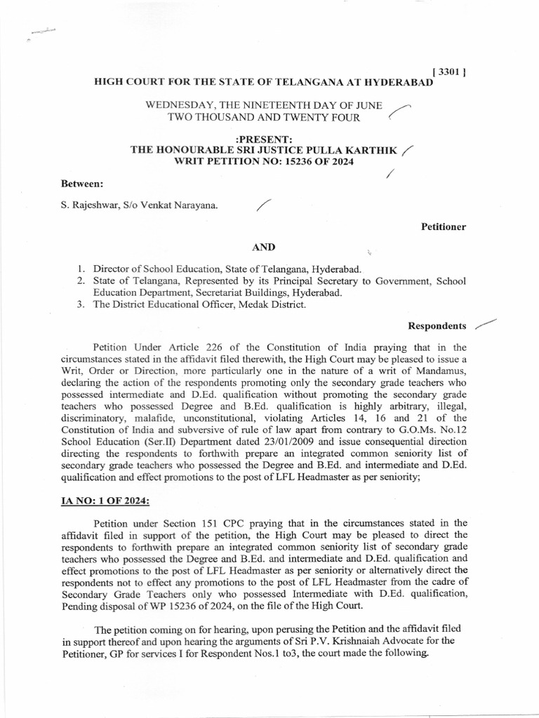 About Ded & Bed. High Court Interim Order | PDF | Legal Documents ...