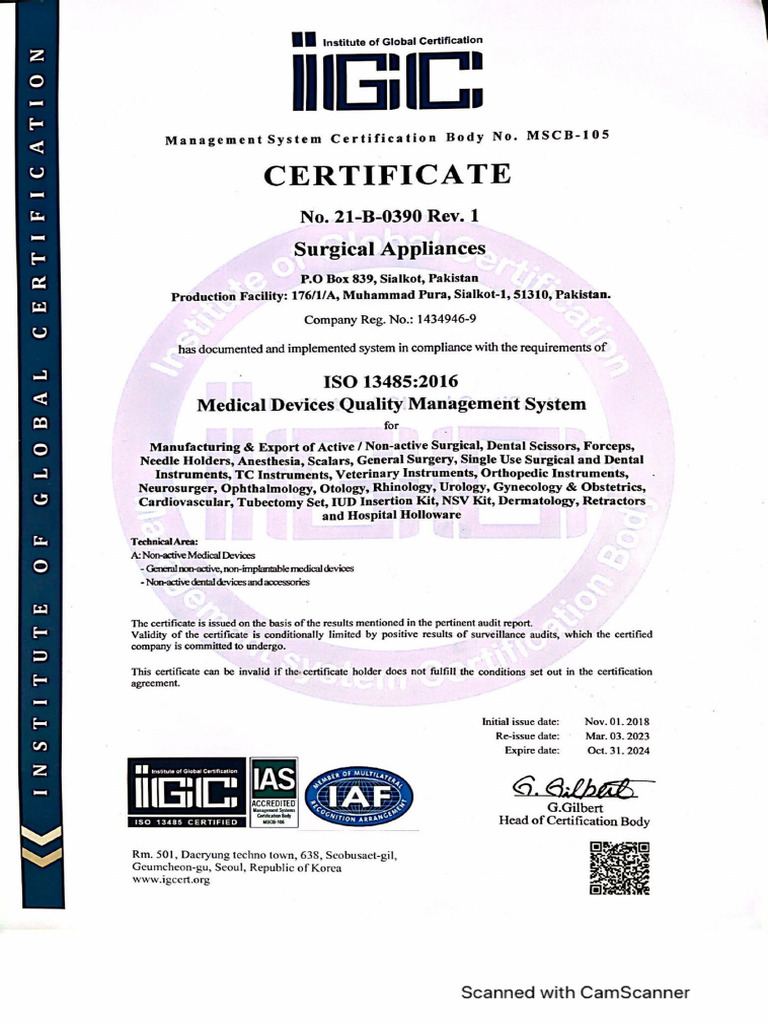 ISO & CE Certification - AIO | PDF