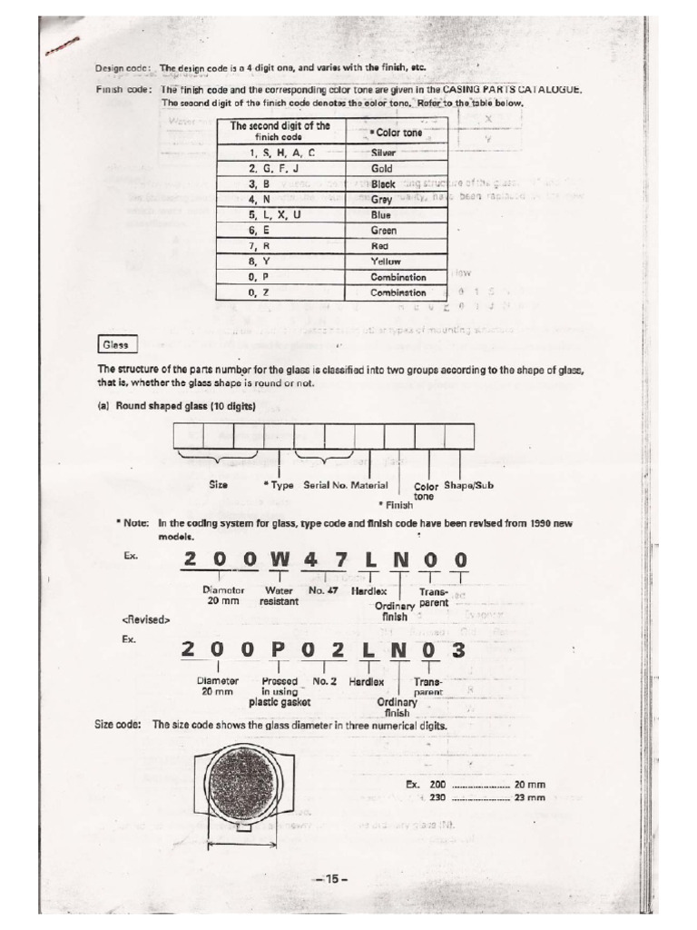 Seiko Crystal Codes | PDF