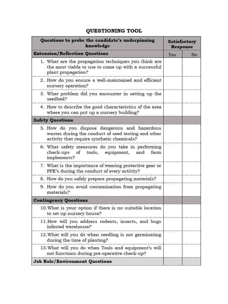 QUESTIONING TOOL | Download Free PDF | Recycling | Waste