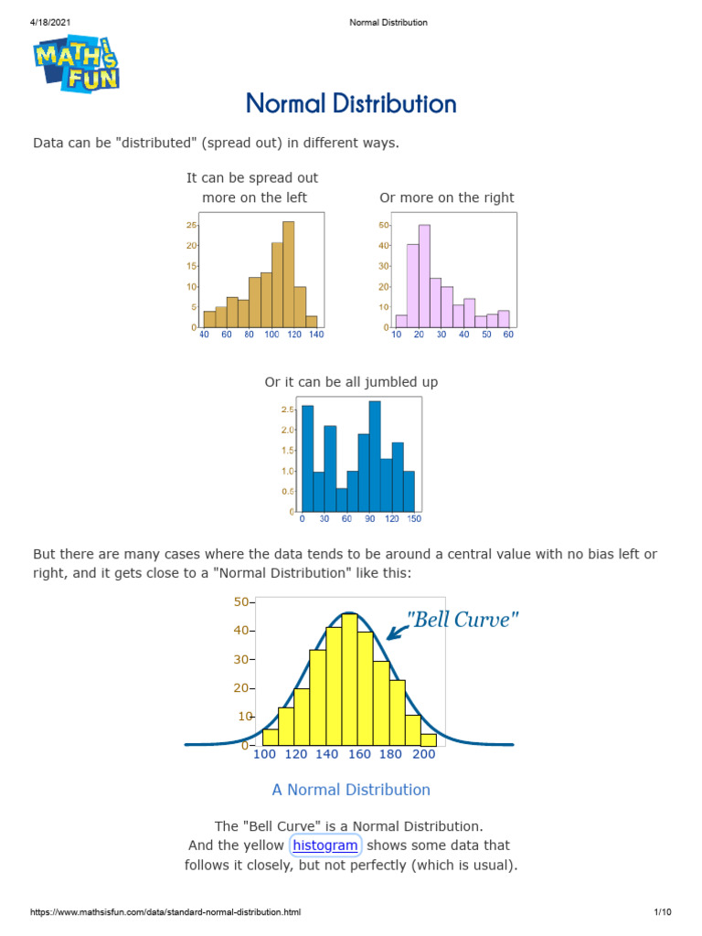 2.5- Normal Distribution | PDF | Standard Deviation | Standard Score