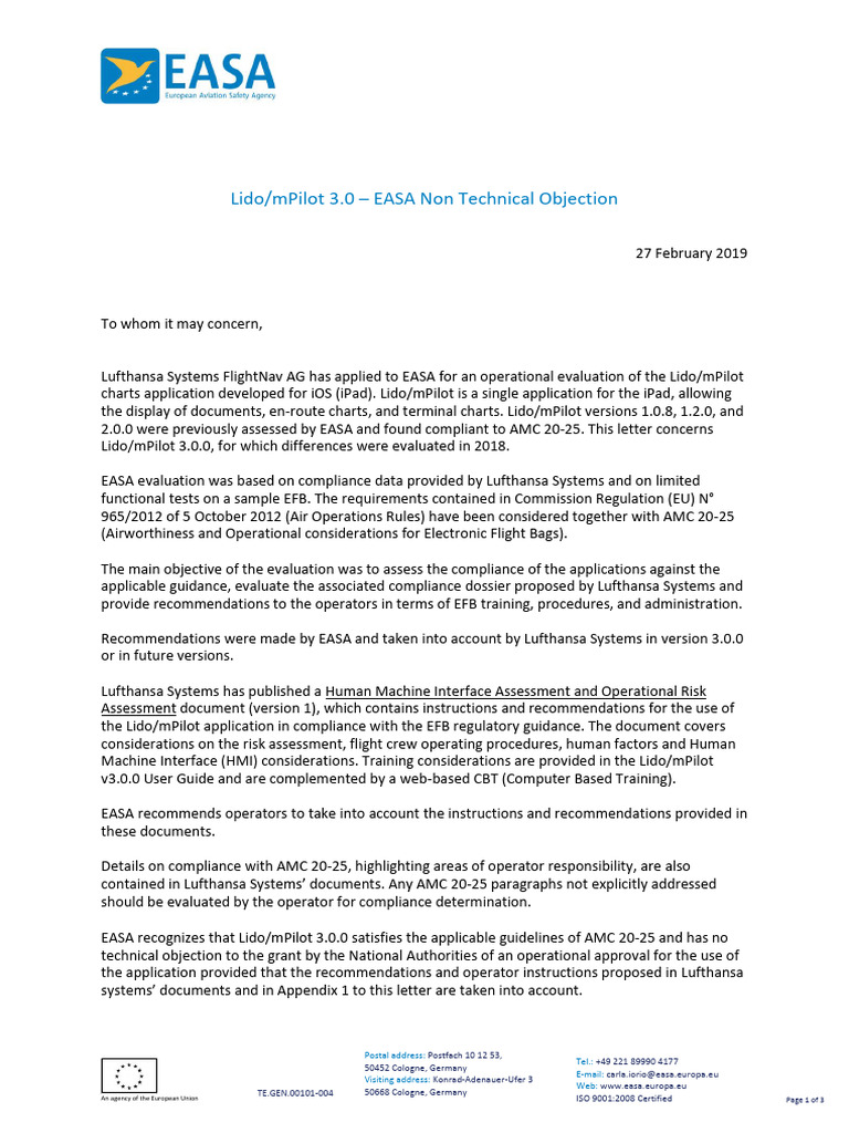ENCL - Ares - Lufthansa Systems-mPilot 3.0 - Annex | PDF | Computing