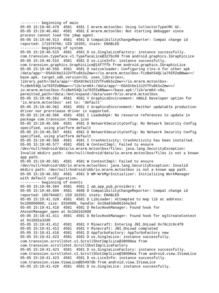 Android Debugging Log Analysis | PDF | Operating System Technology | Computer Science