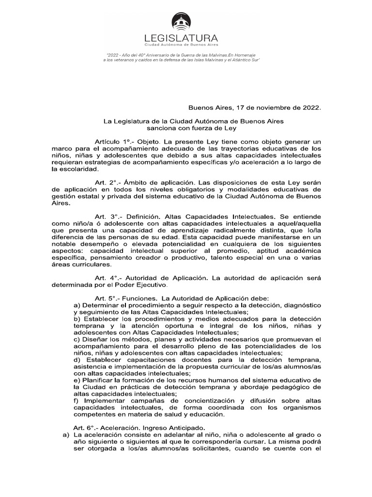 Ley 6614 CABA | PDF