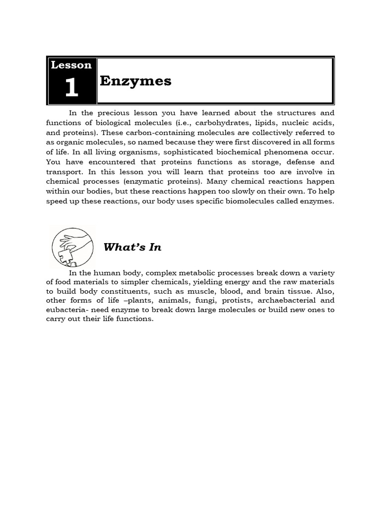 Gen Bio 1 2nd Quarter Modular | PDF | Enzyme | Chemical Reactions