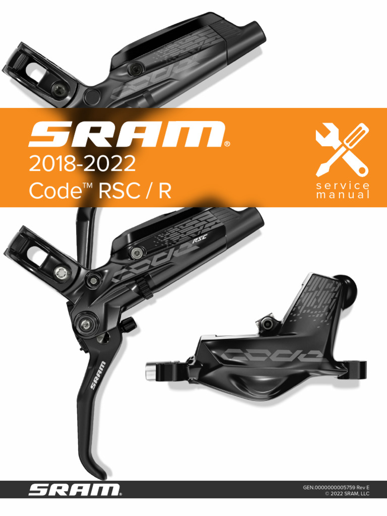 Service Manual 2018 Sram Code RSC R English | PDF | Screw | Brake