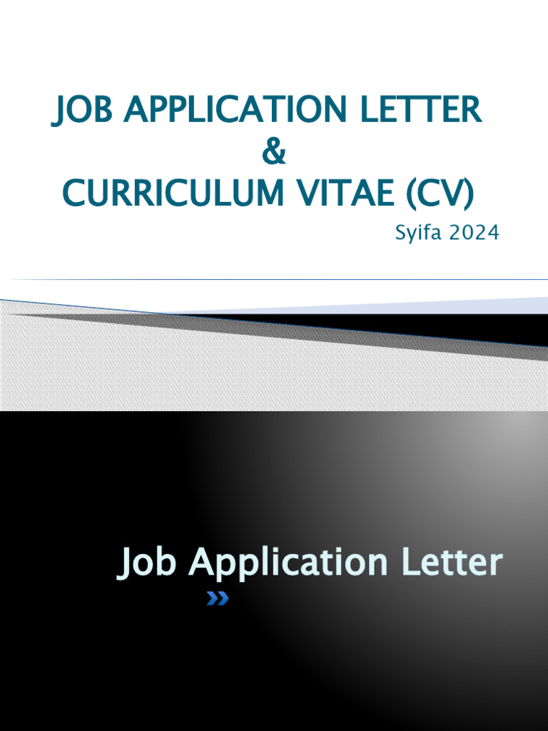 Job Application Letter & CV 2024 | PDF | Résumé