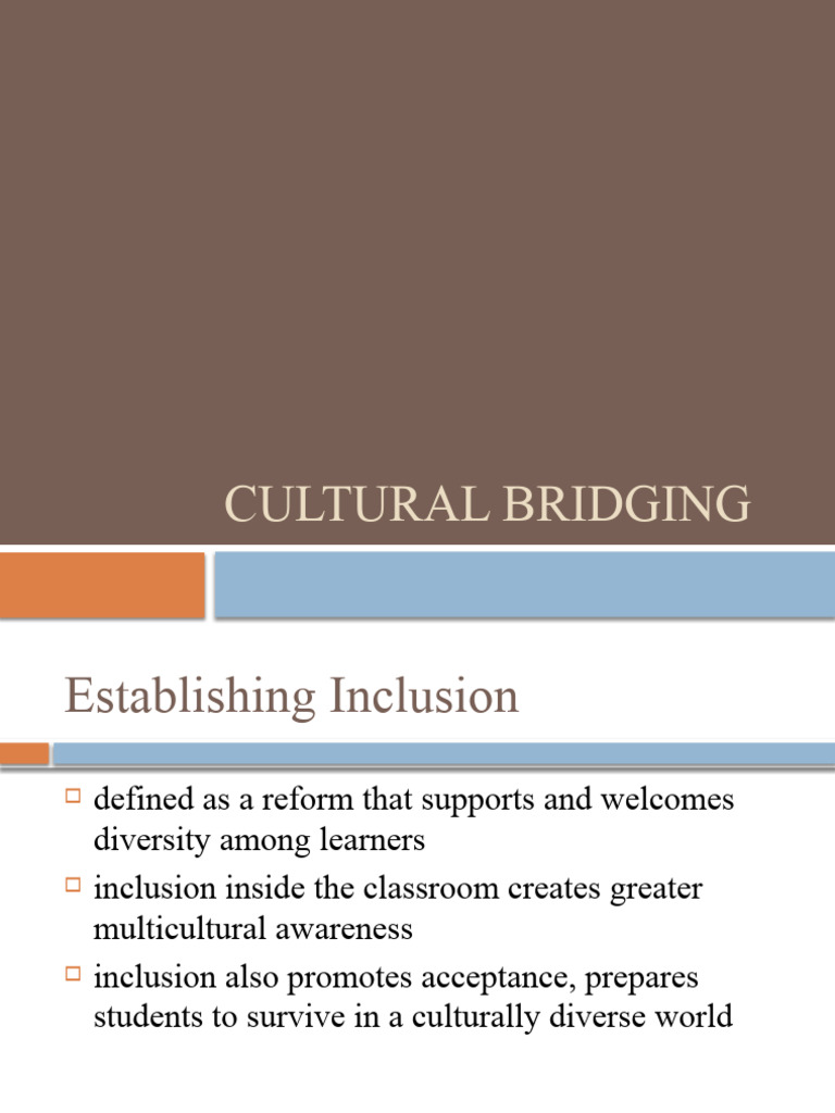 Cultural Bridging | PDF | Career & Growth