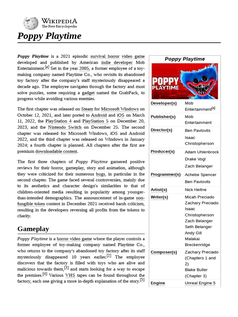 Poppy Playtime | PDF