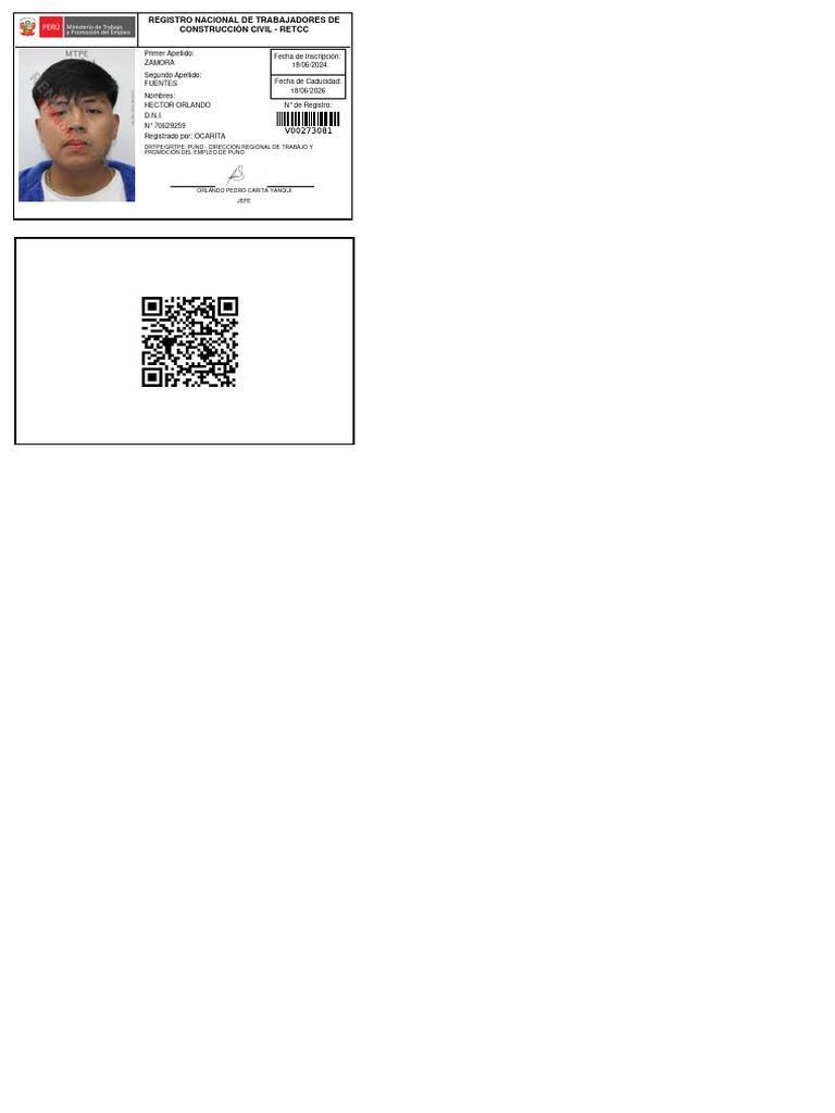 Carnet Retcc Personal | PDF | Derecho