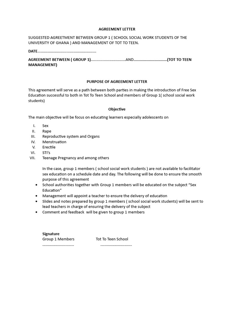 Agreement letter | PDF